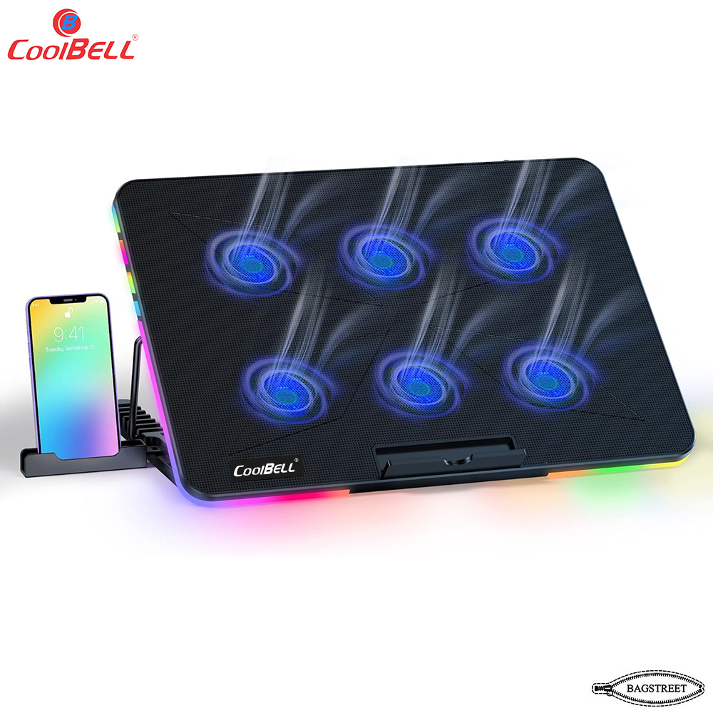 Coolbell 8X Cooling Pad For 14-17 Inch Laptops Gaming Notebook with 6 ...
