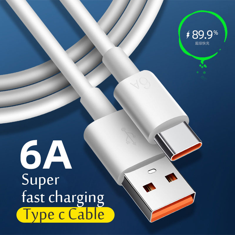66W 6A Fast Charging USB Type C Cable for Xiaomi Redmi POCO Huawei ...
