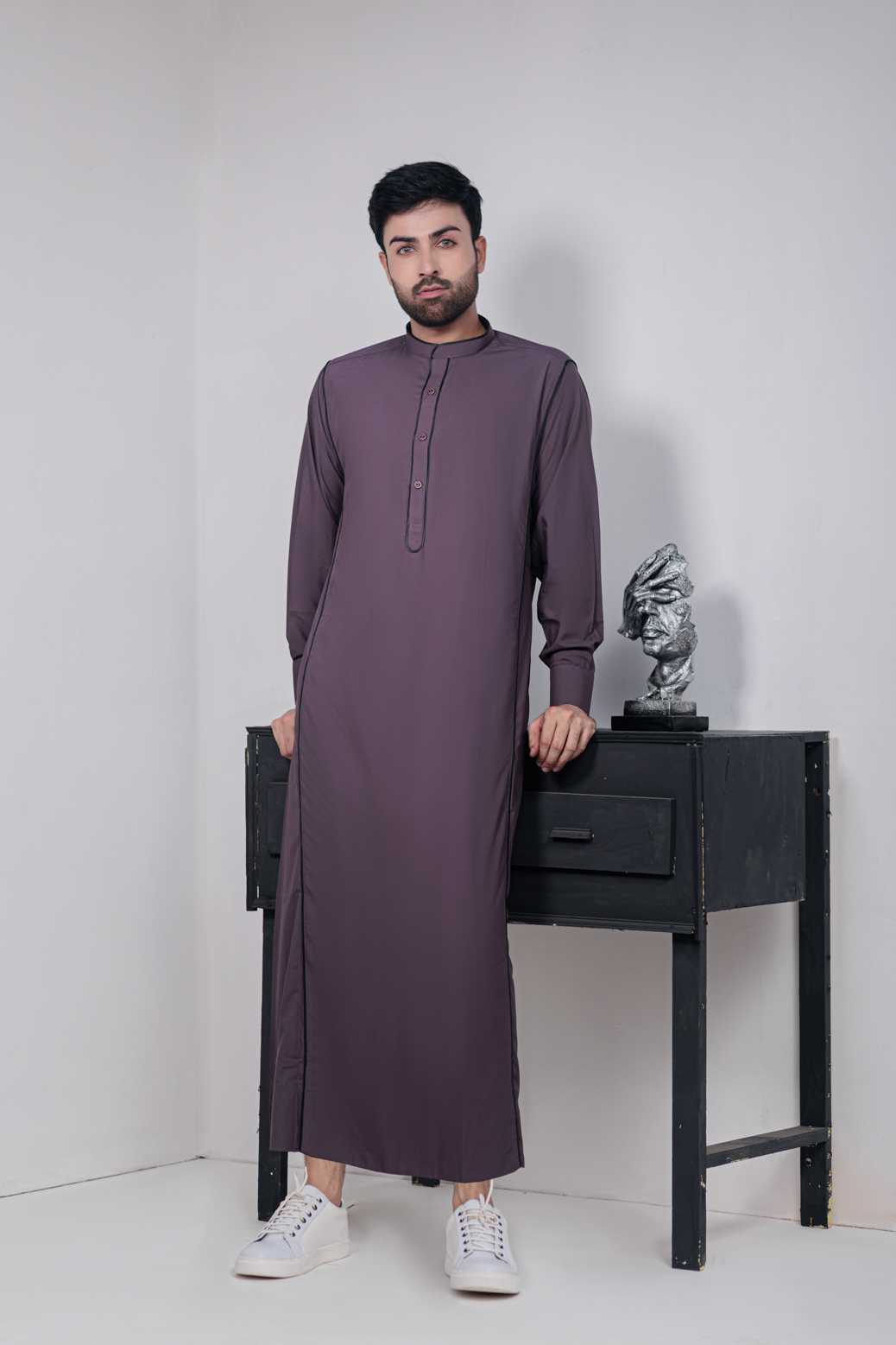 Bin Rizwan - Purple Designer Kali Thobe | Daraz.pk