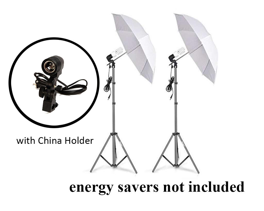Combo 0f 2 Sets - 84 inch Long Light Stand Studio Umbrella Continuous ...