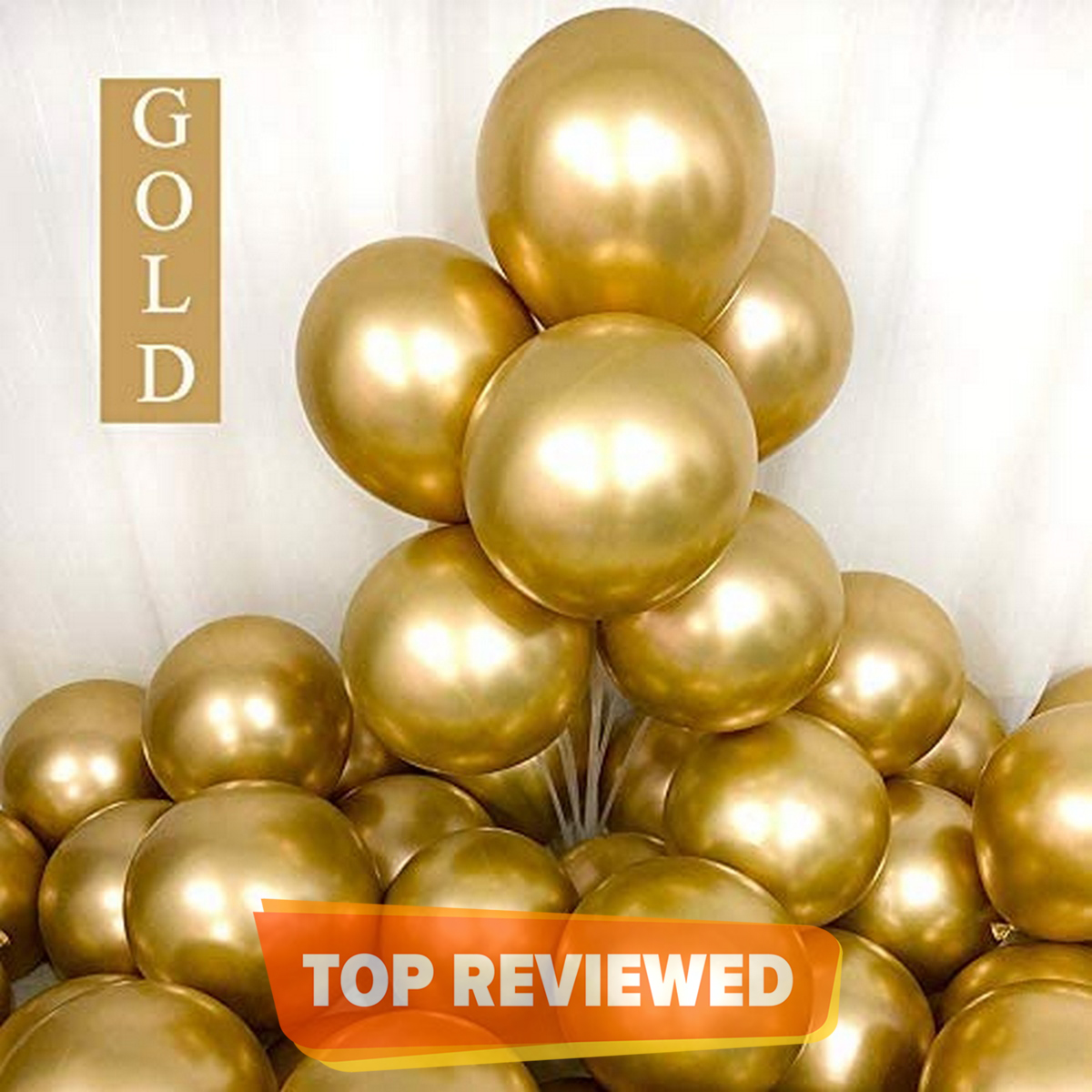 15 Large Golden Metallic Chrome Balloons Pack Price in Pakistan - View ...