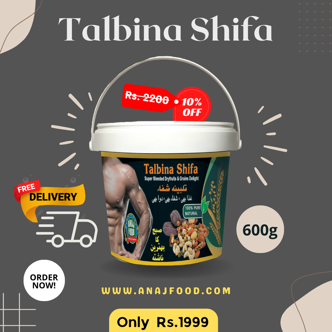 Talbina Shifa 600gm - Natural Barley & Dry Fruit Super Blend for Health ...