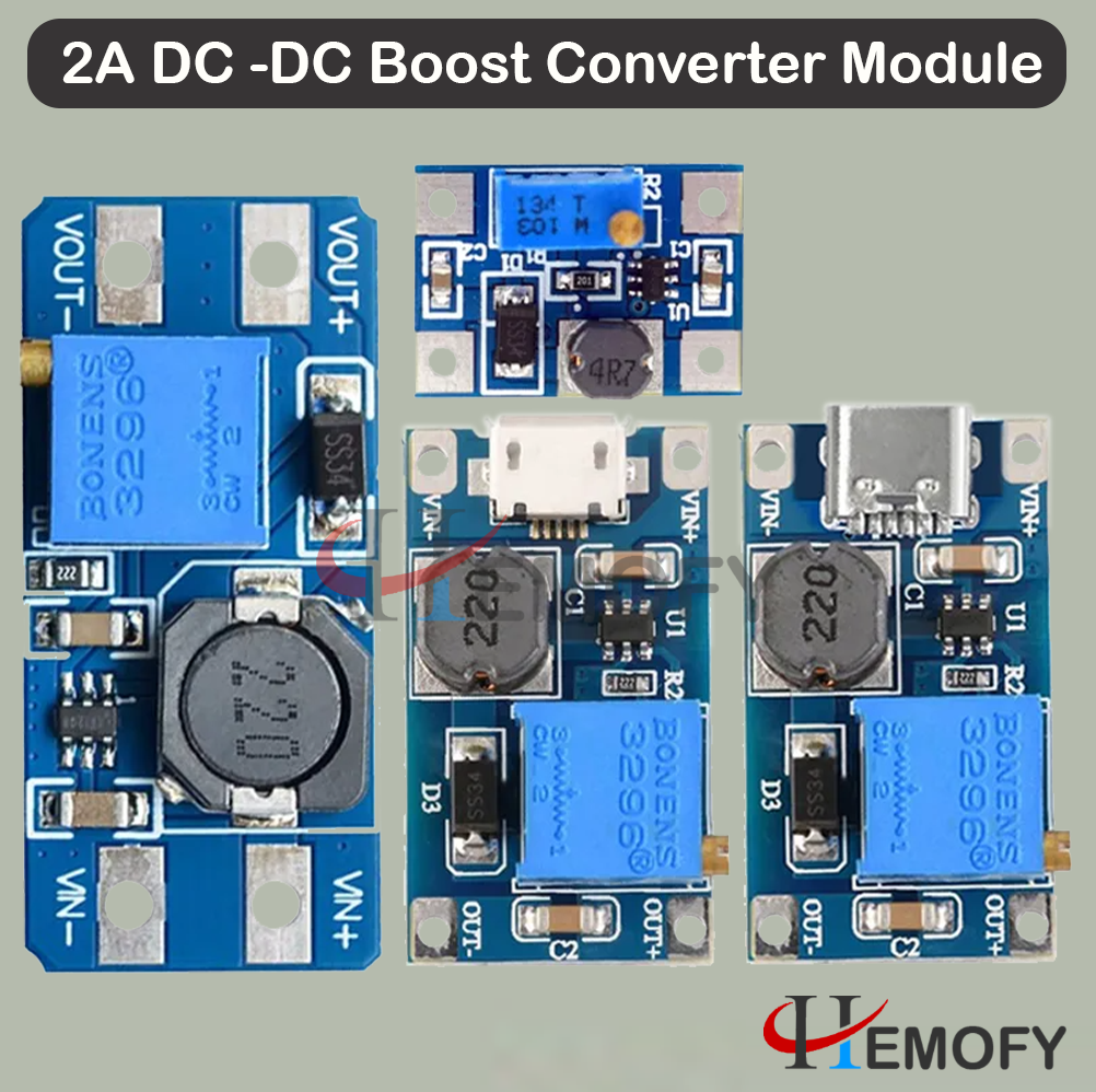 DC-DC MT3608 SX1308 Boost Converter Boost Power Supply Module Max 28V 2A Output Booster | Daraz.pk
