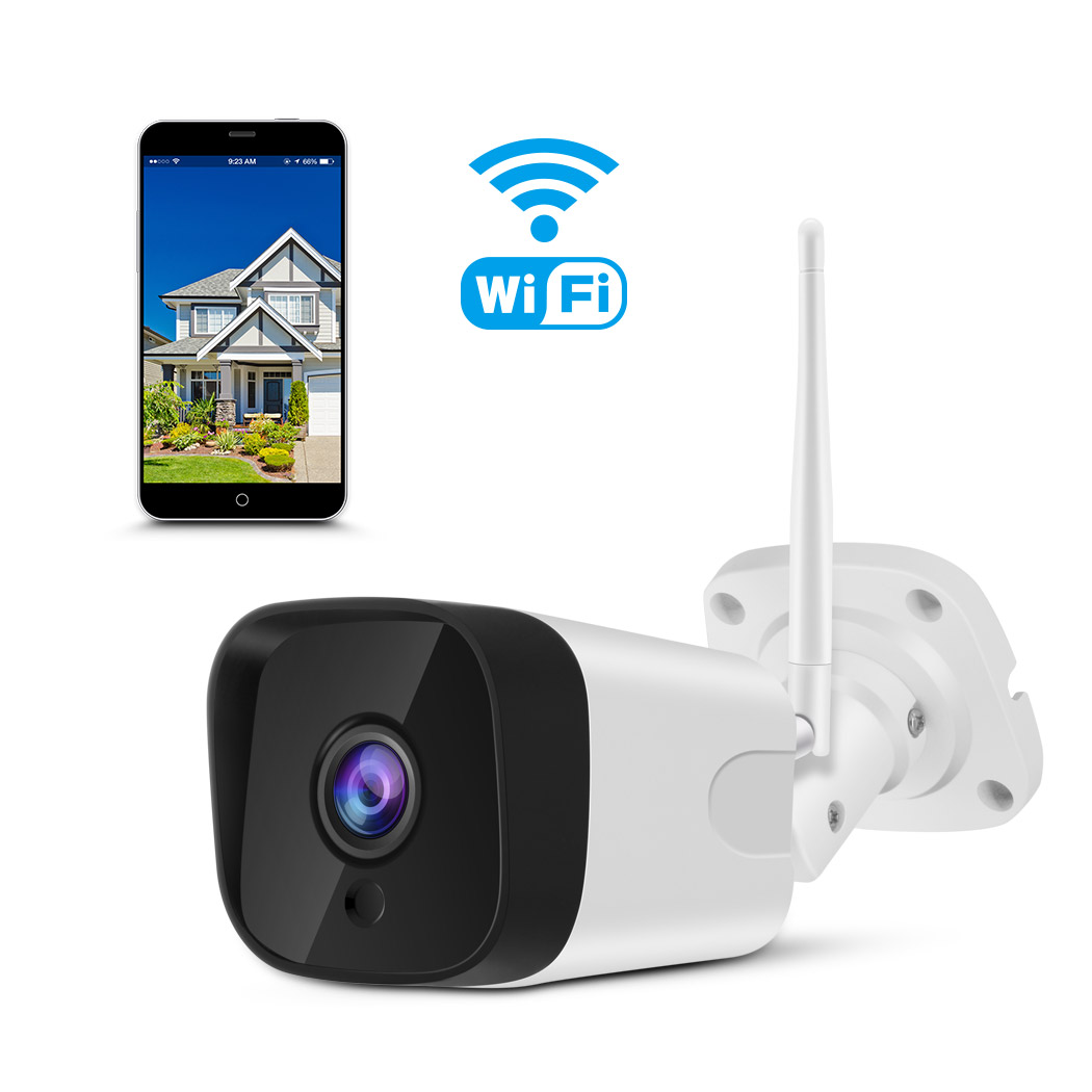 Outdoor Security Camera, 1080P Weatherproof WiFi Bullet Camera Wireless ...