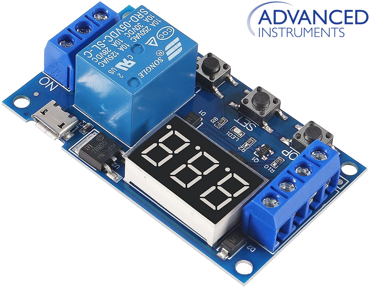 DC 6-30V Timer Relay Programmable Relay Module Cycle Timer with LCD ...