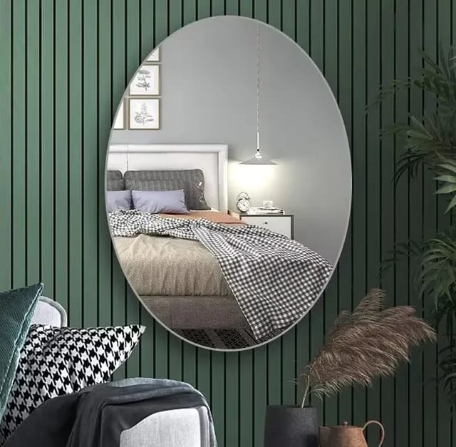 Flexible Oval Shape Mirror: Stylish and Versatile Decor, Adjustable ...