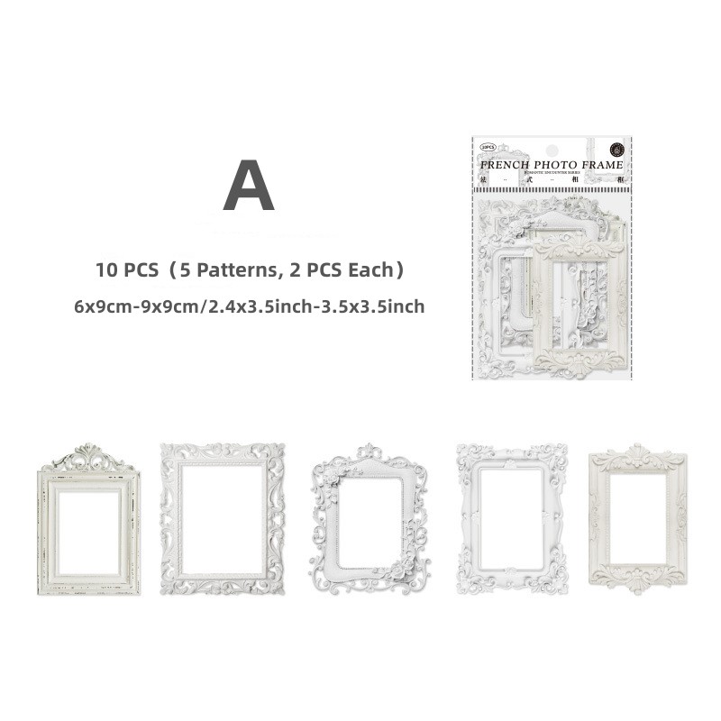 RHS Online 10PCS Romantic Encounter Series Hollow Relief Retro Photo ...