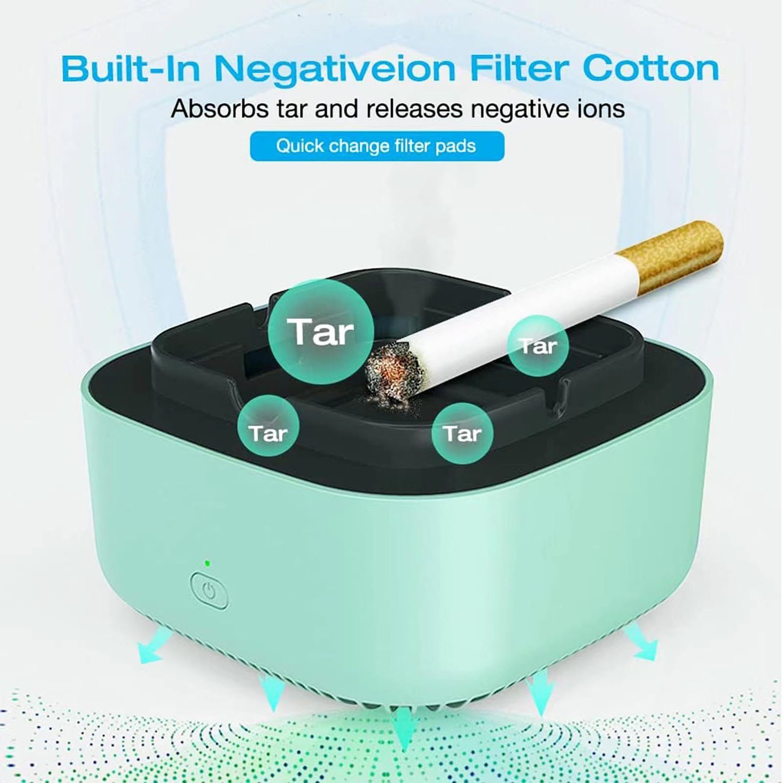 1Set Smart Ashtray Air Purifier Home Office Aromatherapy Removes Second ...