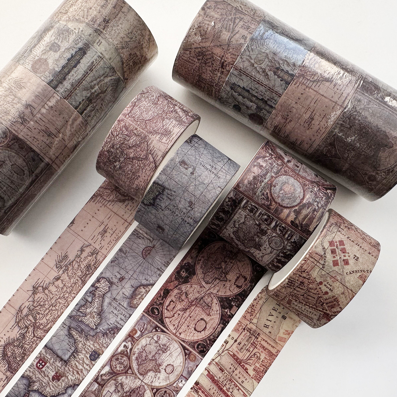 RHS Online 4 Rolls Vintage Series Washi Masking Tapes Decorative Sticky ...