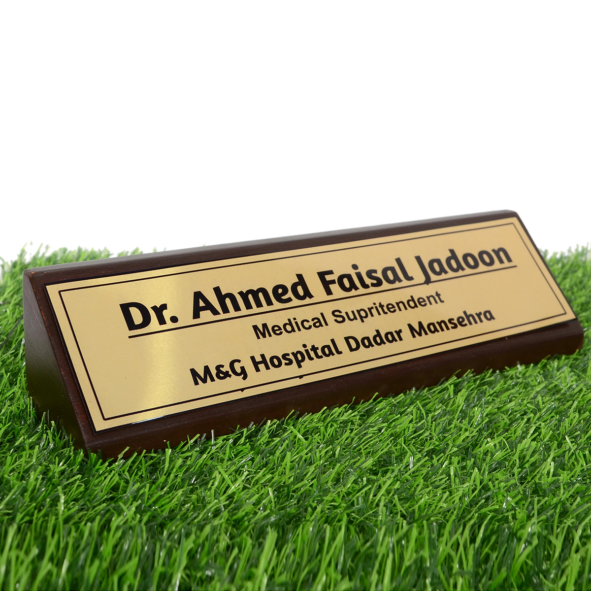 Wooden Office Table Name Plate For Doctors Professors and any ...