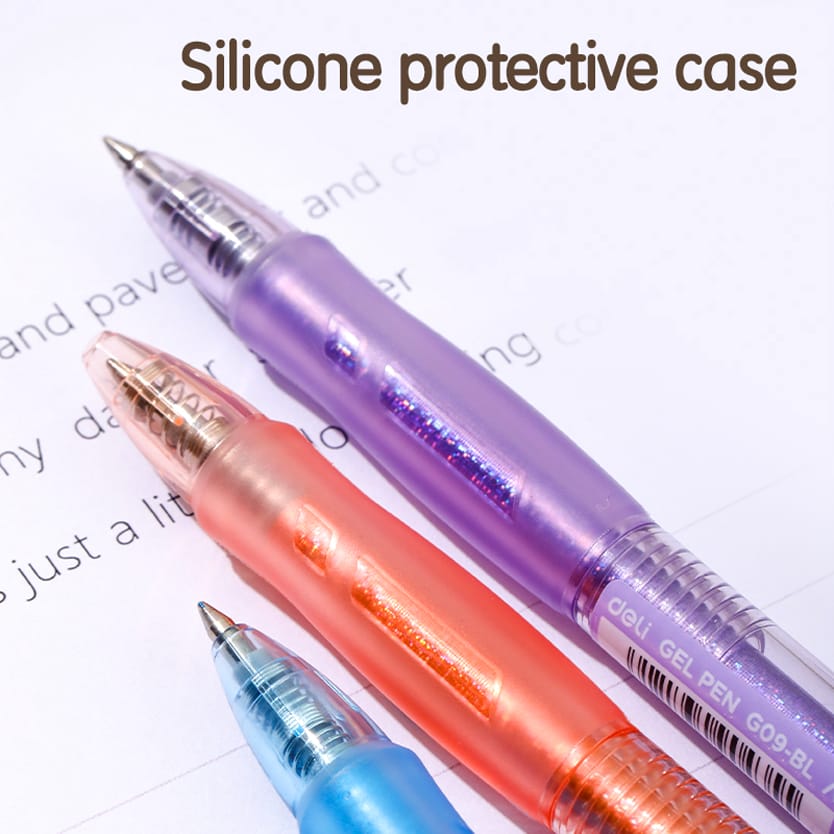 Deli ARRIX G09-BK Gel Pen | Black Ink Gel Pen | 12 Pcs Pack | 6 Pcs ...