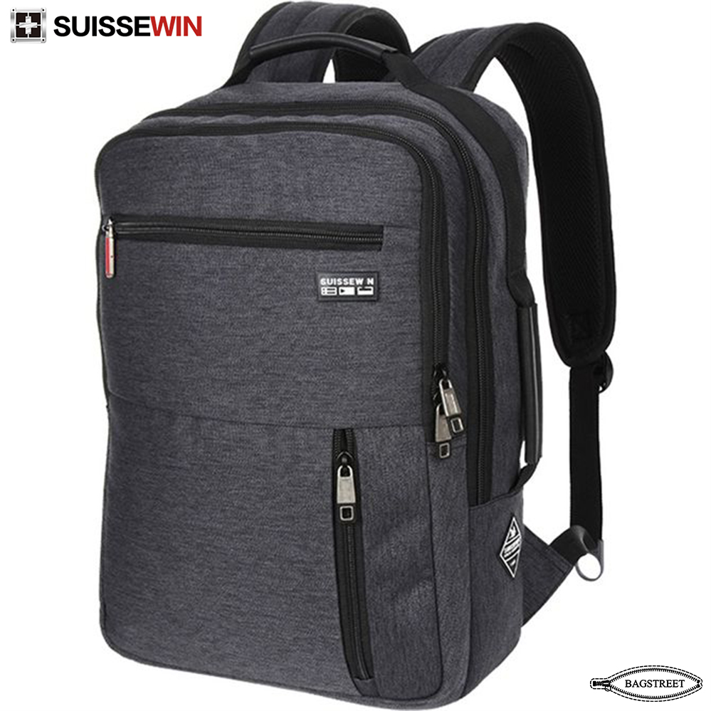 SUISSEWIN Multifunctional Laptop Backpack 15.6 Inches with Side Handle ...