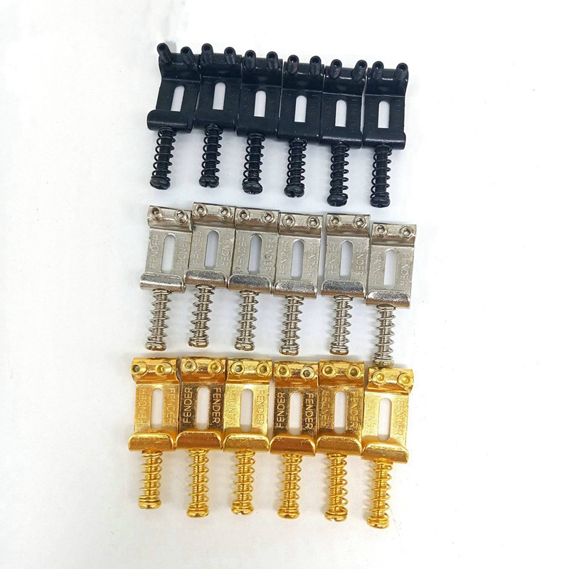 6 Roller Bridge Pull String Code Electric Guitar Saddle Silver | Daraz.pk