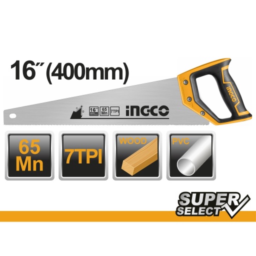 Ingco Hand saw 16" (For wood & PVC cutting) | Daraz.pk