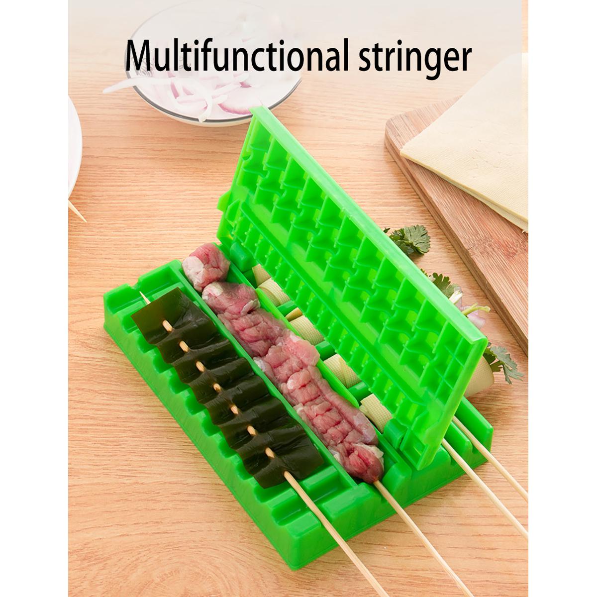 New Barbecue Stringer Skewers Kebab Maker Box Machine Beef Meat ...