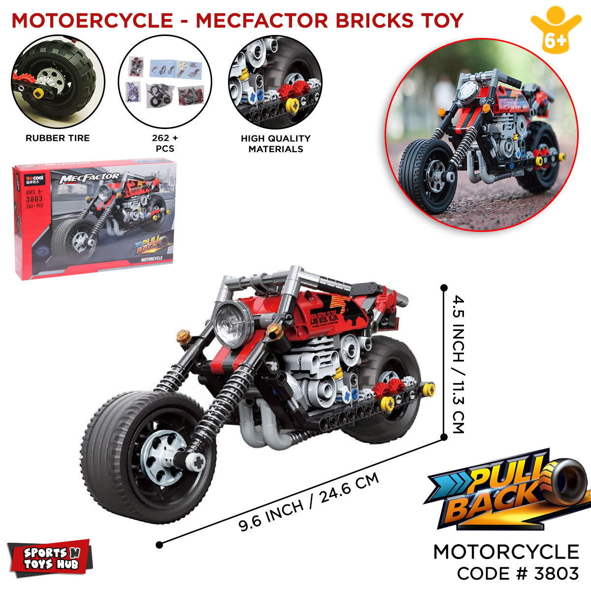 Decool Mecfactor Jack Royal Constructor Motorcycle Architect Series Pull Back Super Racer Speedy ...