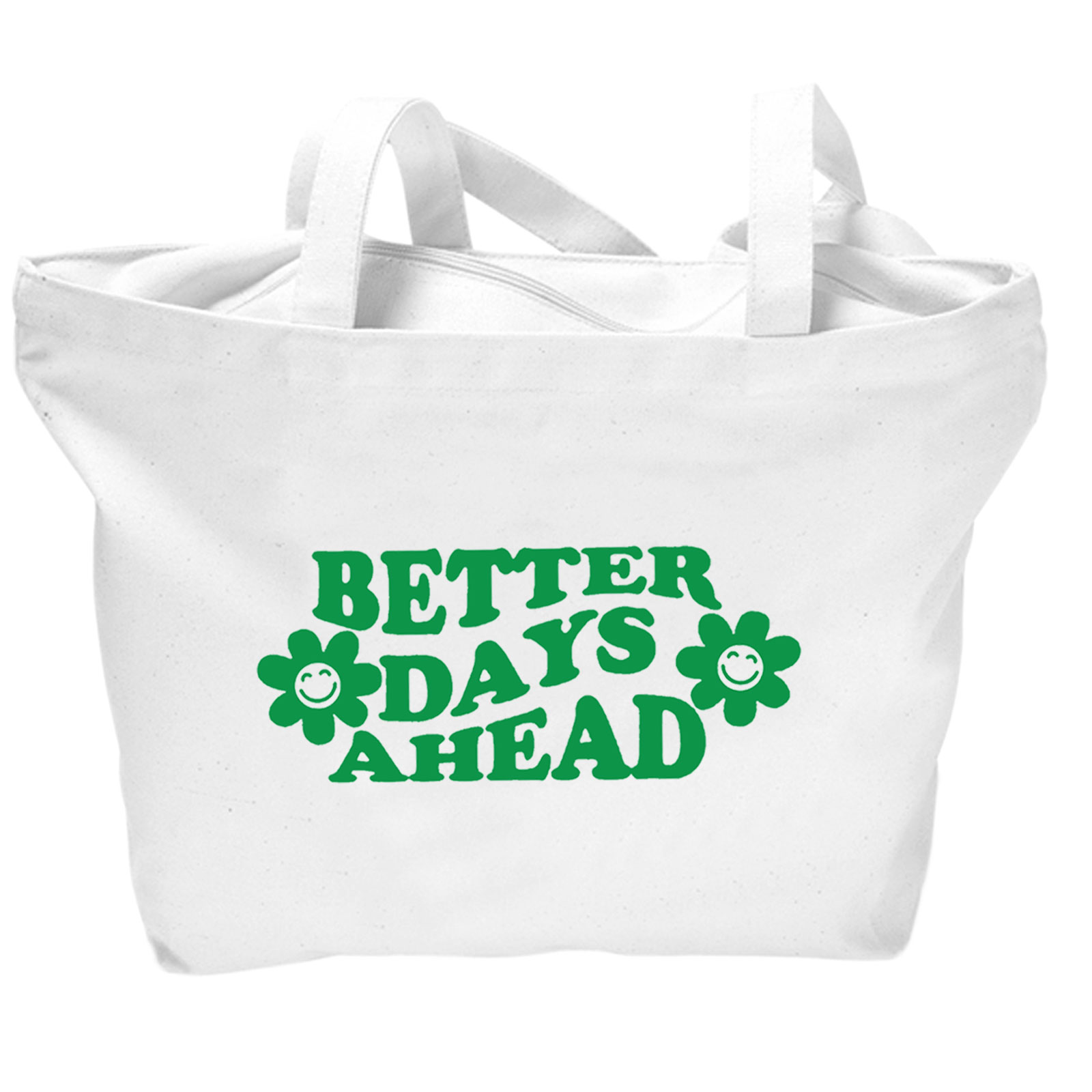 Vagile Better Days Ahead Slogan Durable Canvas Zipper Bags for Girls ...
