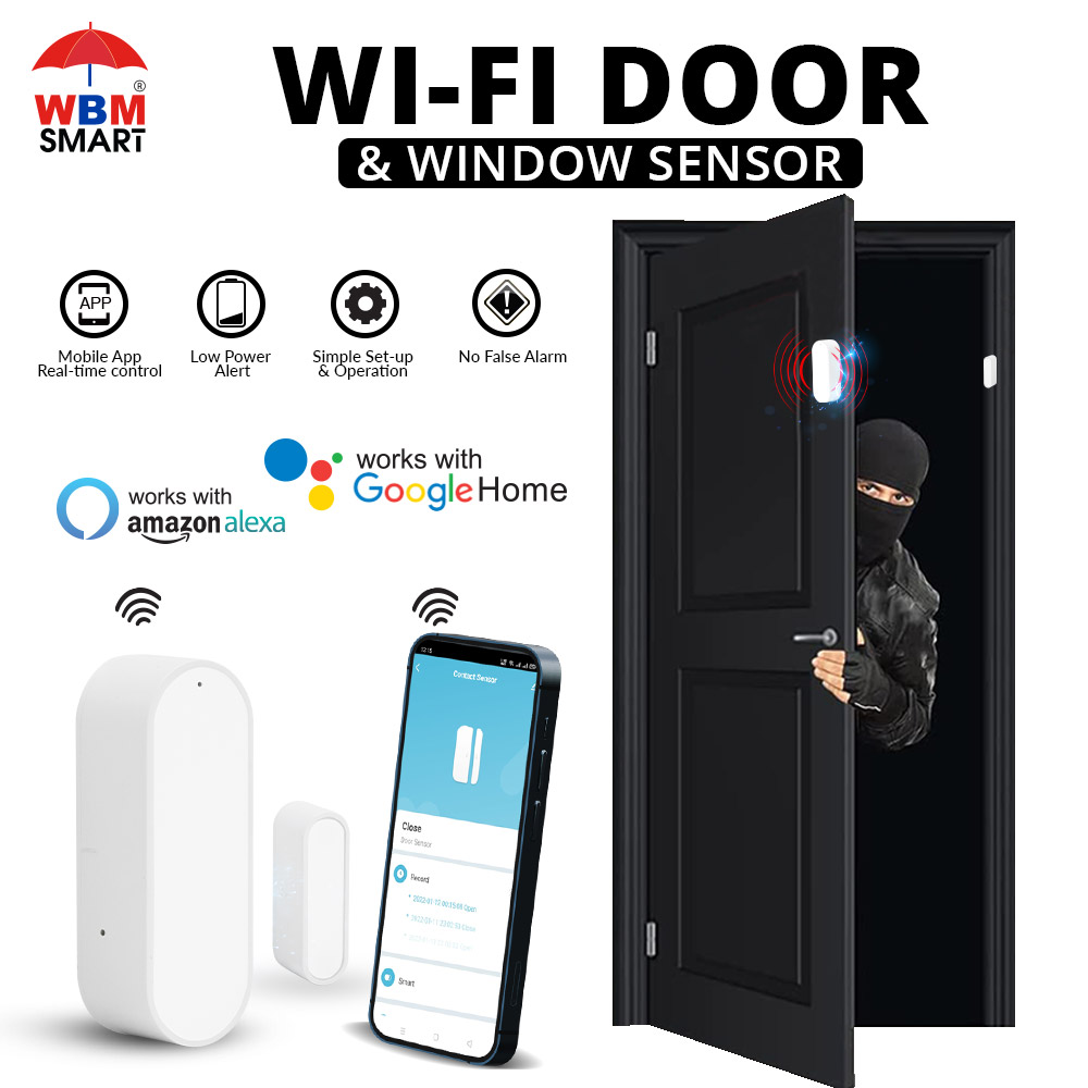 WBM Smart 2.4GHz Wifi Door Sensor- Door Sensor, Door Sensor Alram, Wifi ...