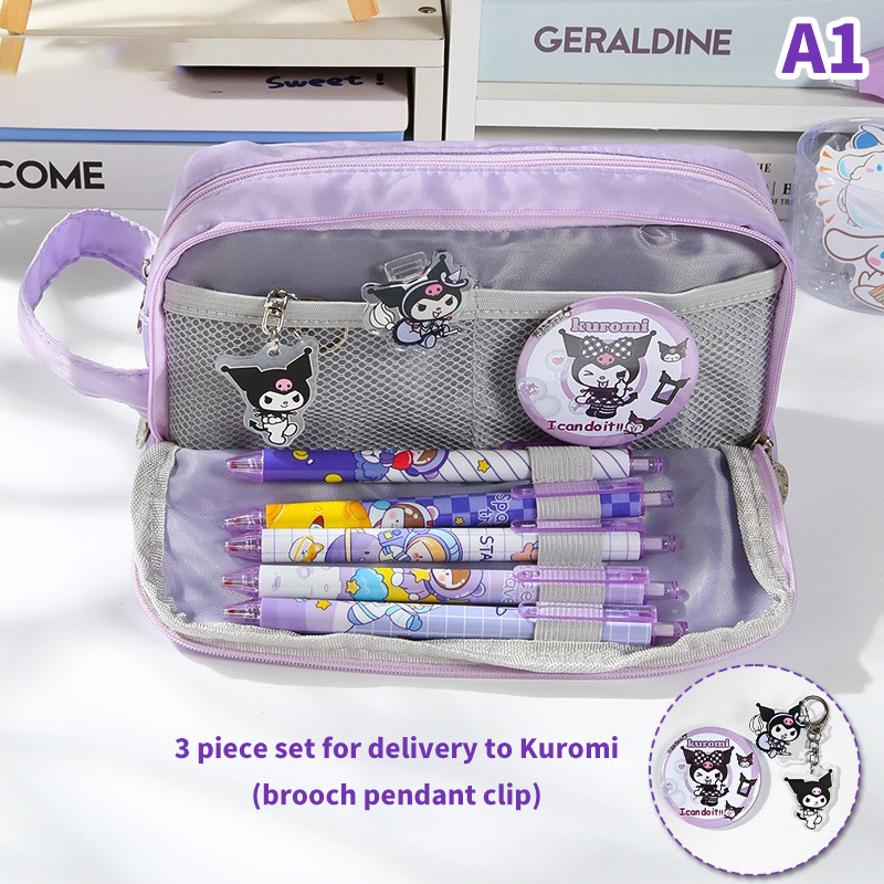 Large Capacity Pencil Bag Pen Case School Cases Kawaii Stationery ...