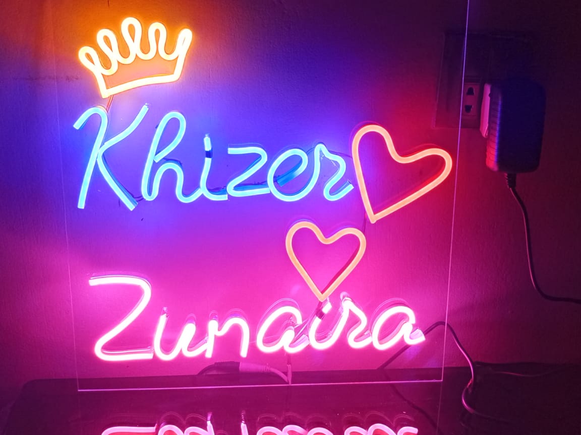 Customized NEON Sign Board - Name Plate - 4 Letters Alphabets | Daraz.pk