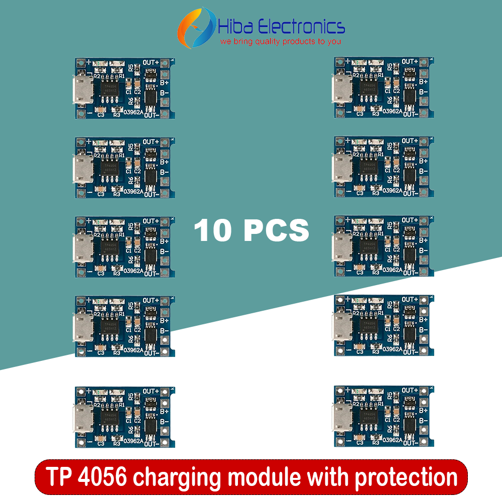 TP4056 charging module with protection 18650 Lithium Battery Charger ...