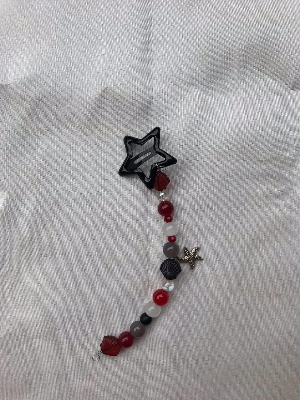 y2k black and red star pins with charms hair accessories for girls ...
