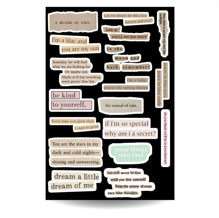 Vintagee Mini UNCUT sticker sheet - A6 size - 15 x 10 cm | Journal ...