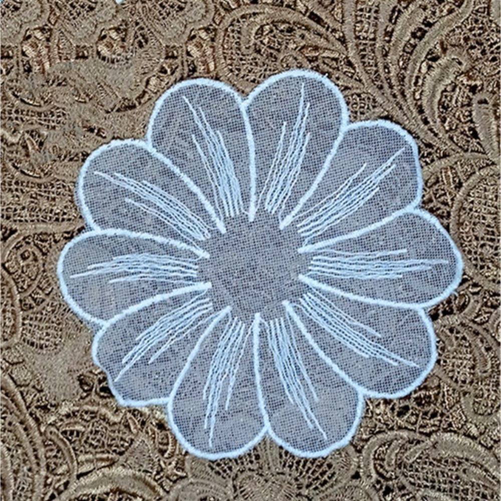 Glasses Lace Christmas Embroidery Fabric Sticker DIY Drinks Coasters ...