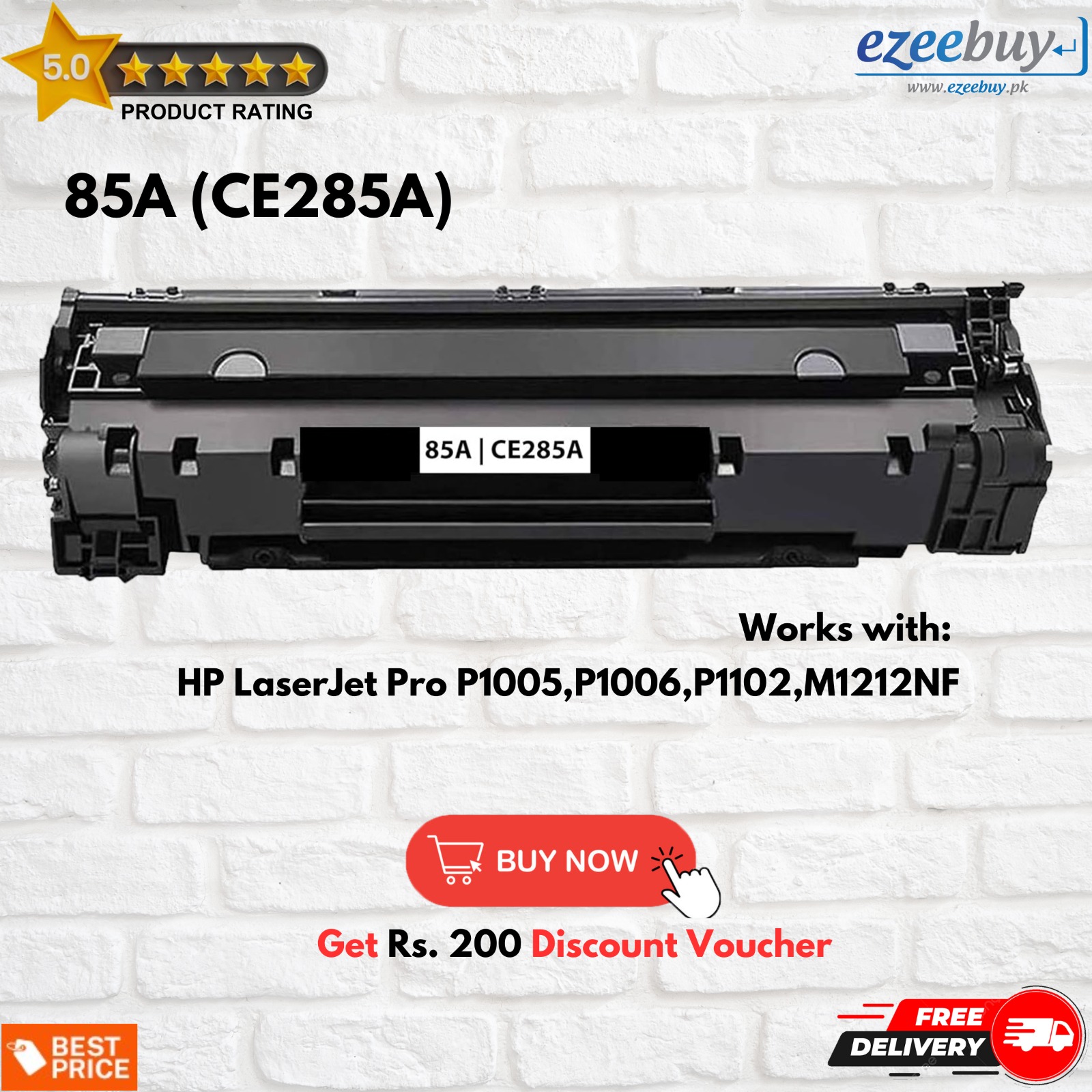85A Toner Cartridge | HP 85A CE285A Black LaserJet Toner Cartridge ...