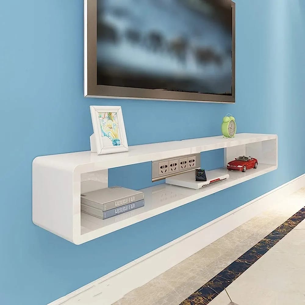 Led tv shelf Wall mounted Lcd racks Wall Mounted Media Console Floating ...