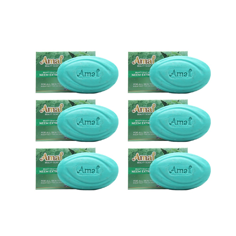SAC AMAL SOAP 80gm Neem Bar For Daily Use ( Pack of 6) | Daraz.pk