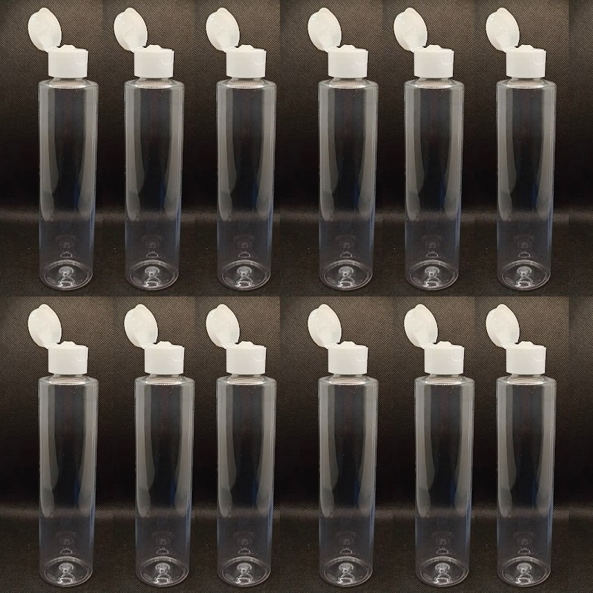 Pack of 12 Empty Plastic Push Bottle 200ml / Empty Bottles for Hair Oil ...