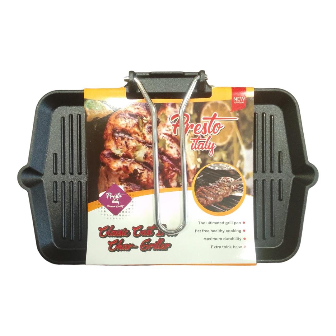 Presto Grill pan, Grill Pan For BBQ-(Black) | Daraz.pk