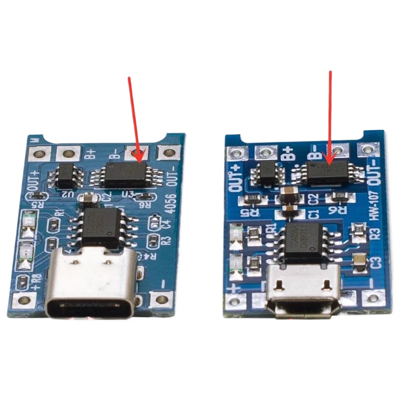 TP 4056 Charging Module 1A 18650 Lithium Battery Charger Module Micro ...