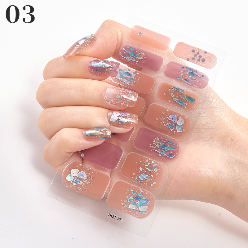 Gel Nail Polish Strips Semi Cured Gel Nail Stickers Wraps Multiple ...