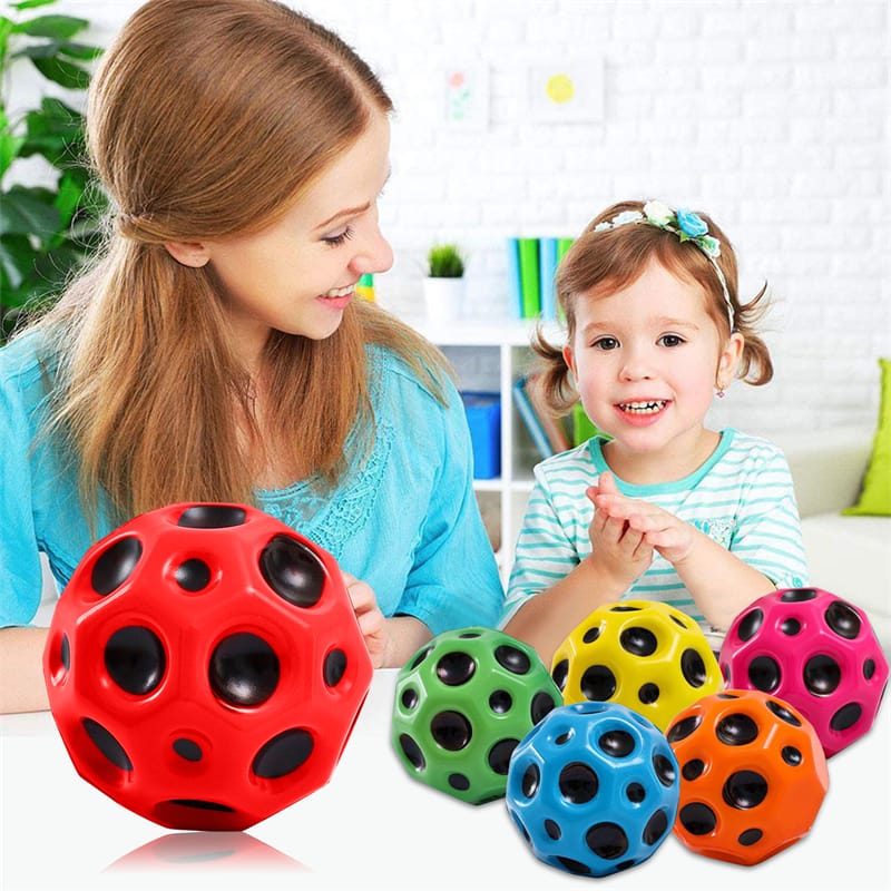 MOON BALL Bouncy Balls Rubber High Bouncing Balls for Kids Sensory ...