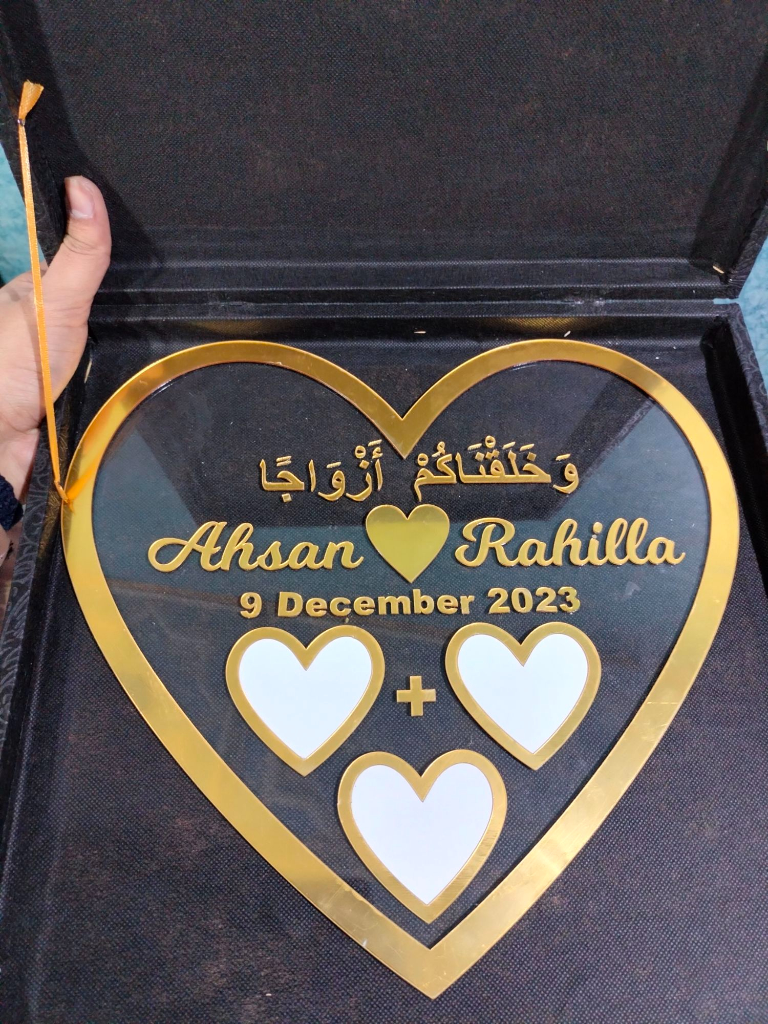 Customized Nikkah Thumb Frame Nikkah Mubarak Fancy Style | Daraz.pk