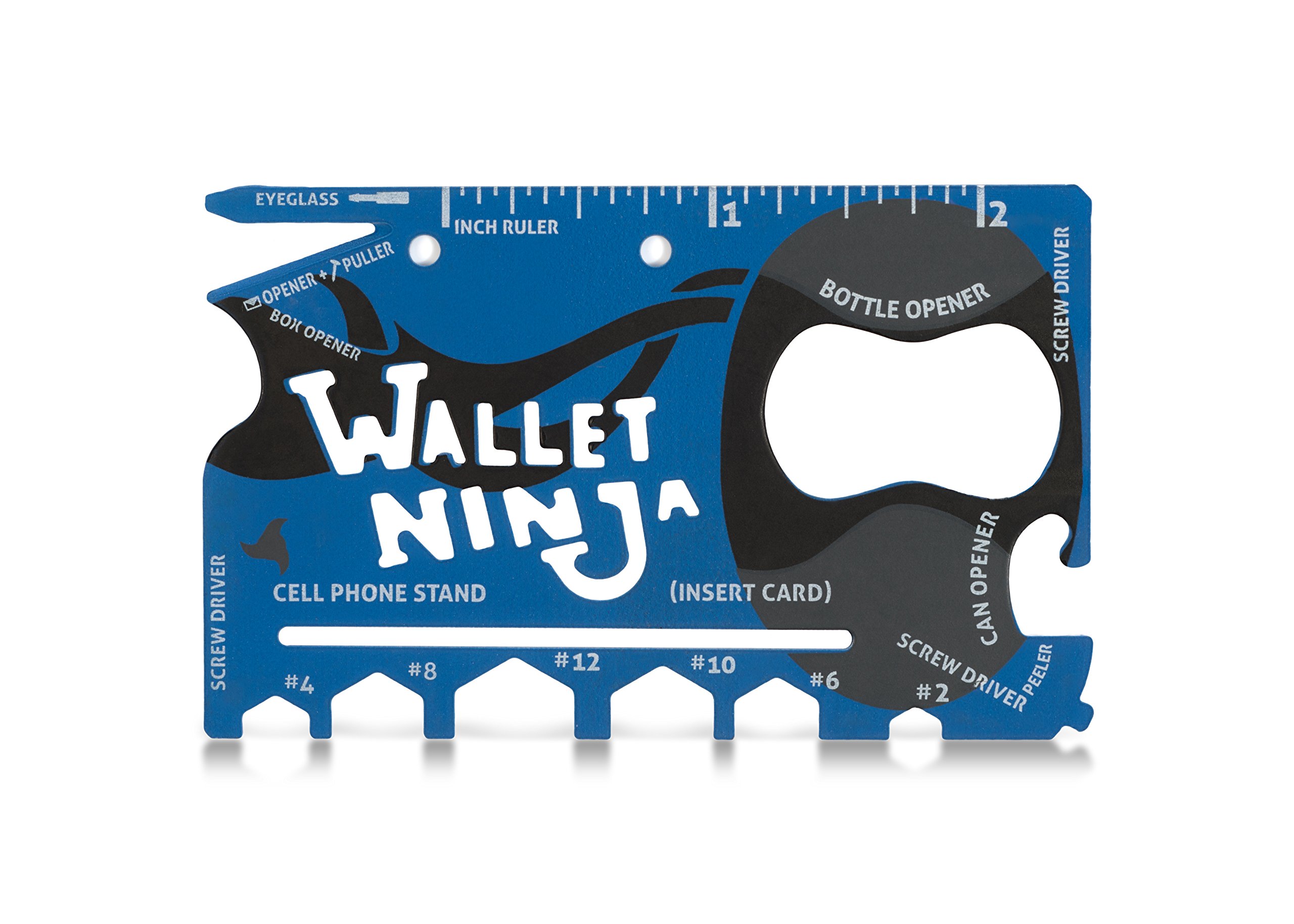 Wallet Ninja 18 in 1 Tools Card Sized Multipurpose Tool Bottle Opener ...