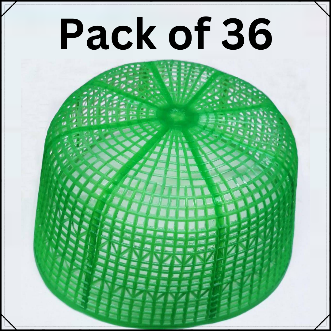 Pack Of 36 Plastic Prayer Cap Namaz Topi For Masjid Donation - Green ...