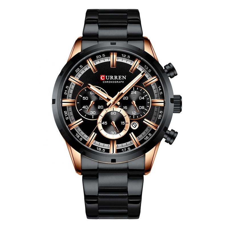 curen Watch for Men | Luxury Design | Analog/Chronograph | Stainless ...