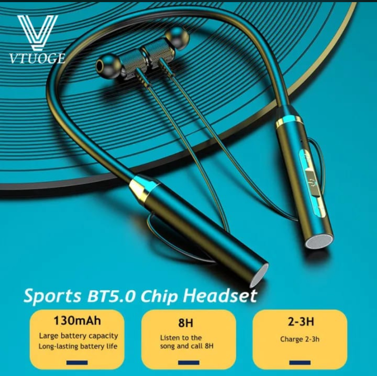 Wireless Bluetooth 5.2 Neckband Earphones Magnetic Sports Waterproof ...