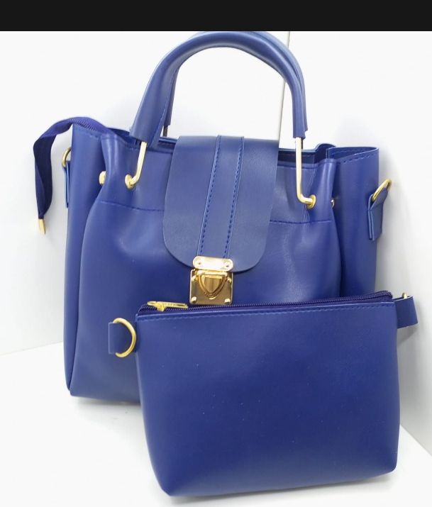 Ladies Soft PU Leather Handbag with Small Carry Pouch and Adjustable ...