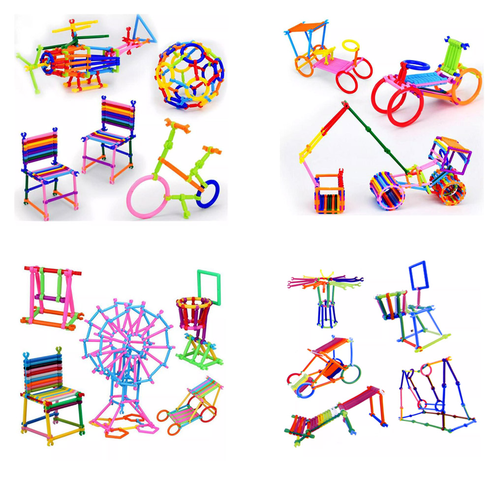 Magic Building Kit/ Dream Blocks Colorful Plastic Building Stick Kits ...