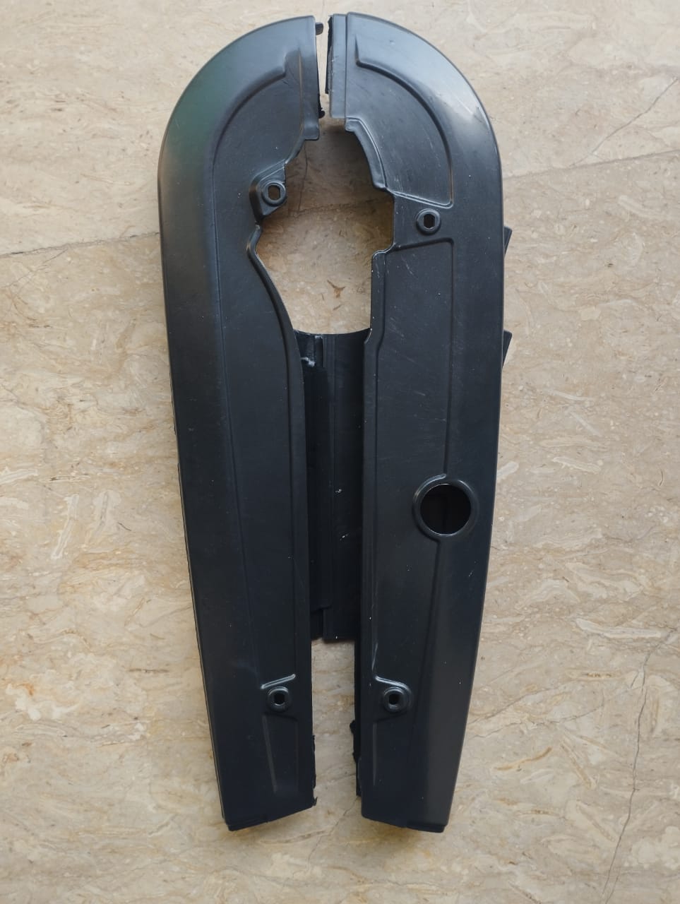 plastic chain cover set for cg 125 bike motorcycle black colour | Daraz.pk