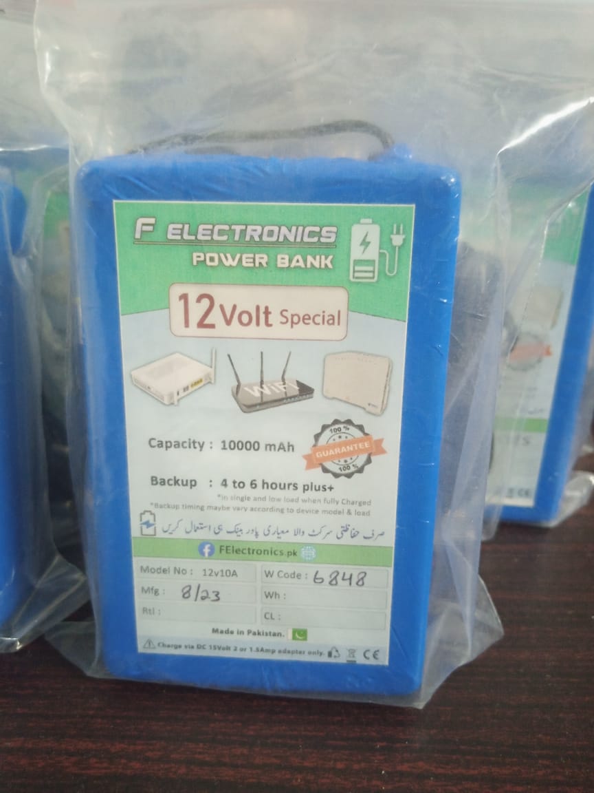WiFi Router Power Bank 12v Volts special Mini UPS Technology | 10000 ...