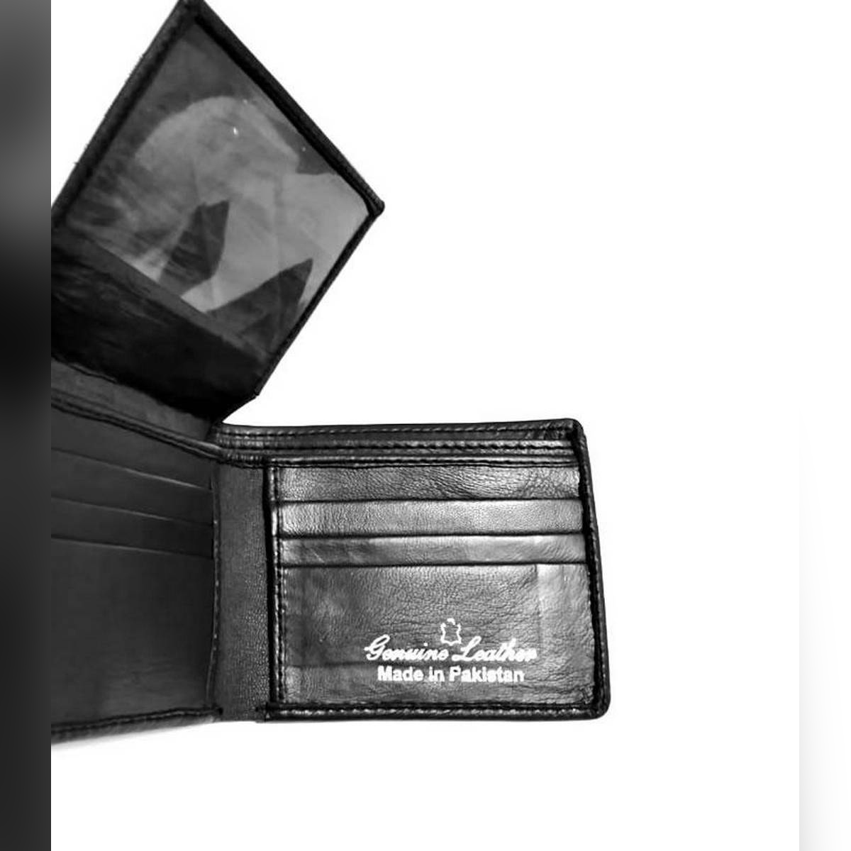 10PAC - Pure Leather Wallet for Men - Black Color Wallet with Spaces ...