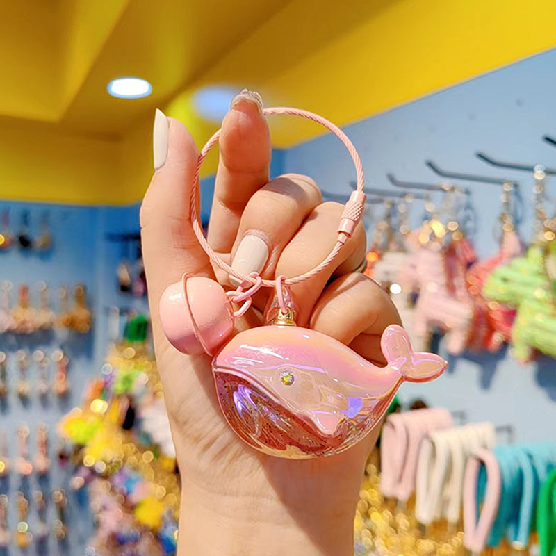 Cute Whale Dolphin Keychain Marine Animal Doll Kawaii Keyring Car Key ...