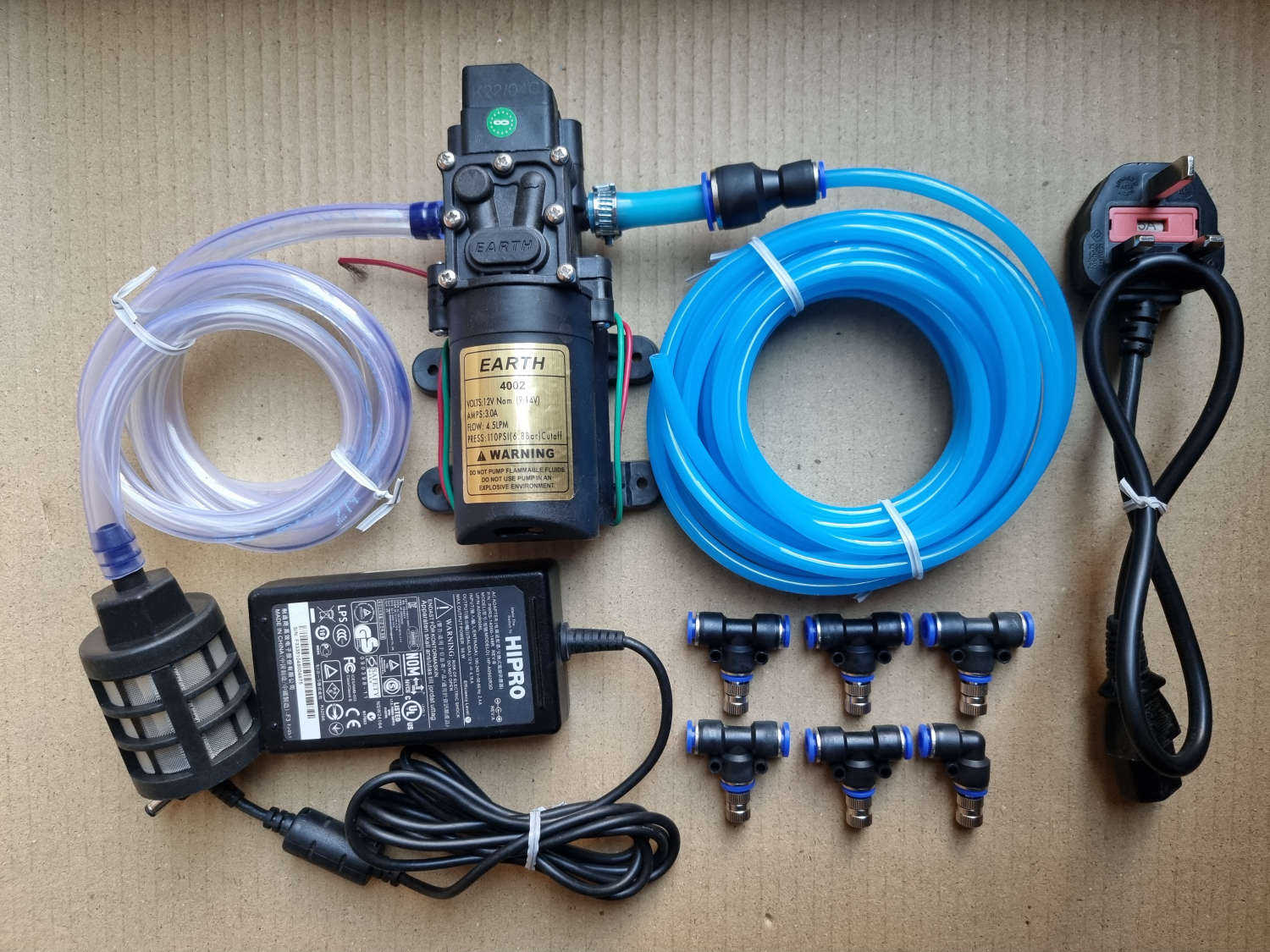 Water Mist Atomizer Electric Sprayer Misting Cooling System Garden ...