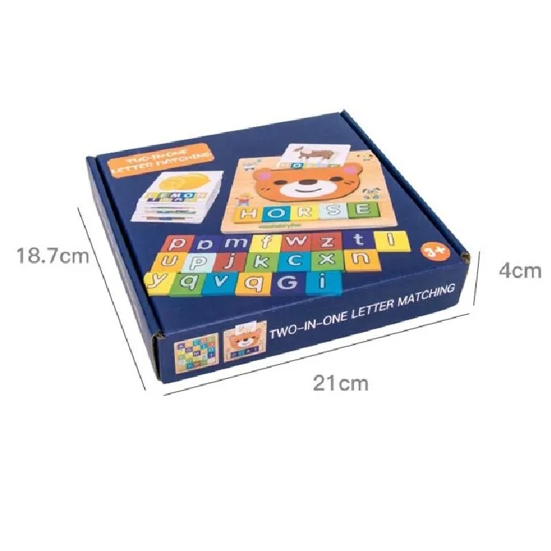Spelling Games for Kids,Alphabet Puzzle Game Toy Set with Double-Sided ...