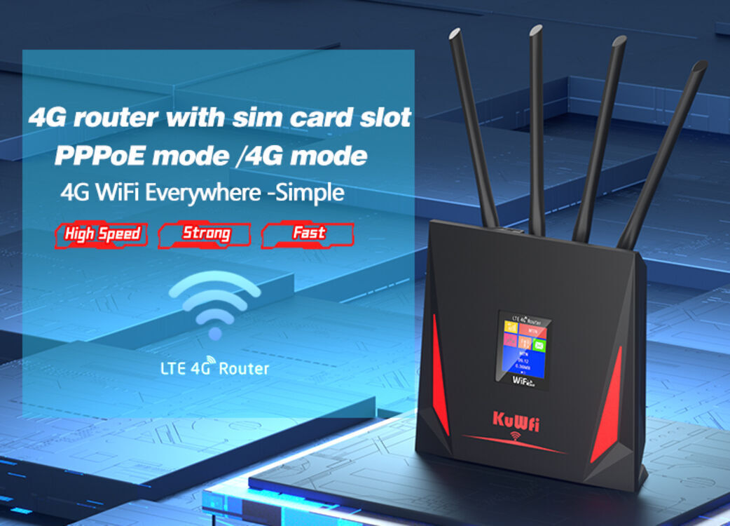 KuWFi 300Mbps CAT4 CPE Беспроводной WiFi6 4G LTE Маршрутизатор Ethernet Порт SIM - Карты Сетевая ...